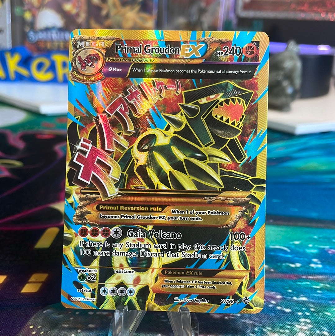 Pokemon Groudon Ex Card