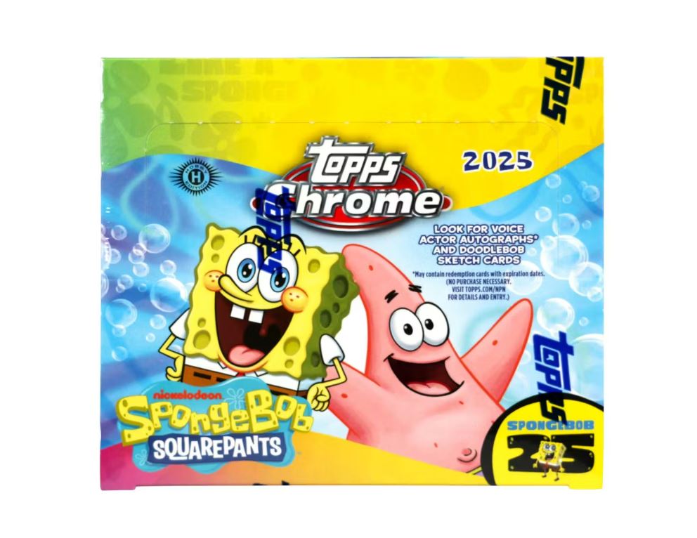 SpongeBob Chrome 25th Anniversary Hobby Box (Topps 2025) – Baker Breaks